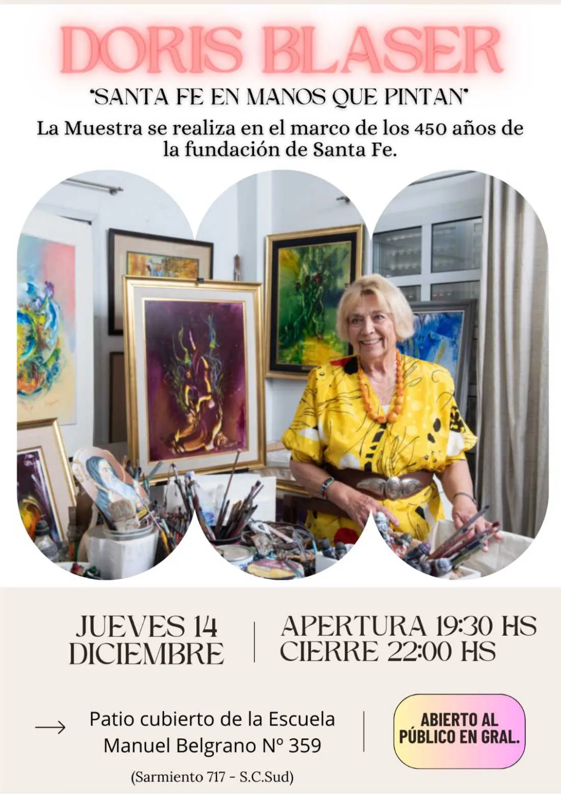 “Santa Fe en manos que pintan”. Muestra de la Artista Doris Blaser