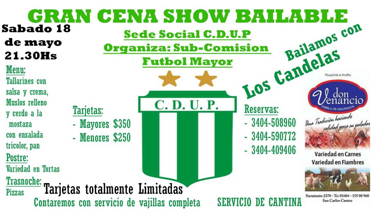 Cena show bailable